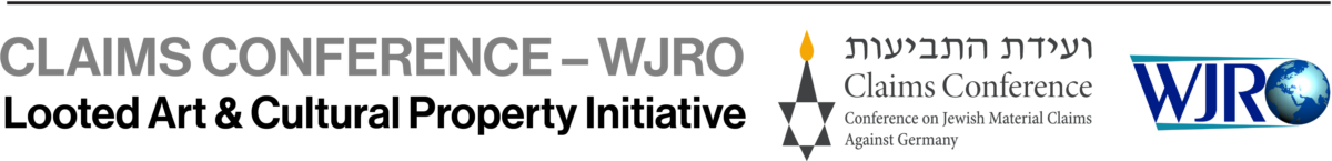 Claims Conference - WJRO Looted Art Initiative